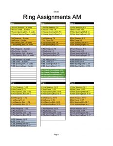 Ring Assignments – Order of Isshin-Ryu Martial Arts
